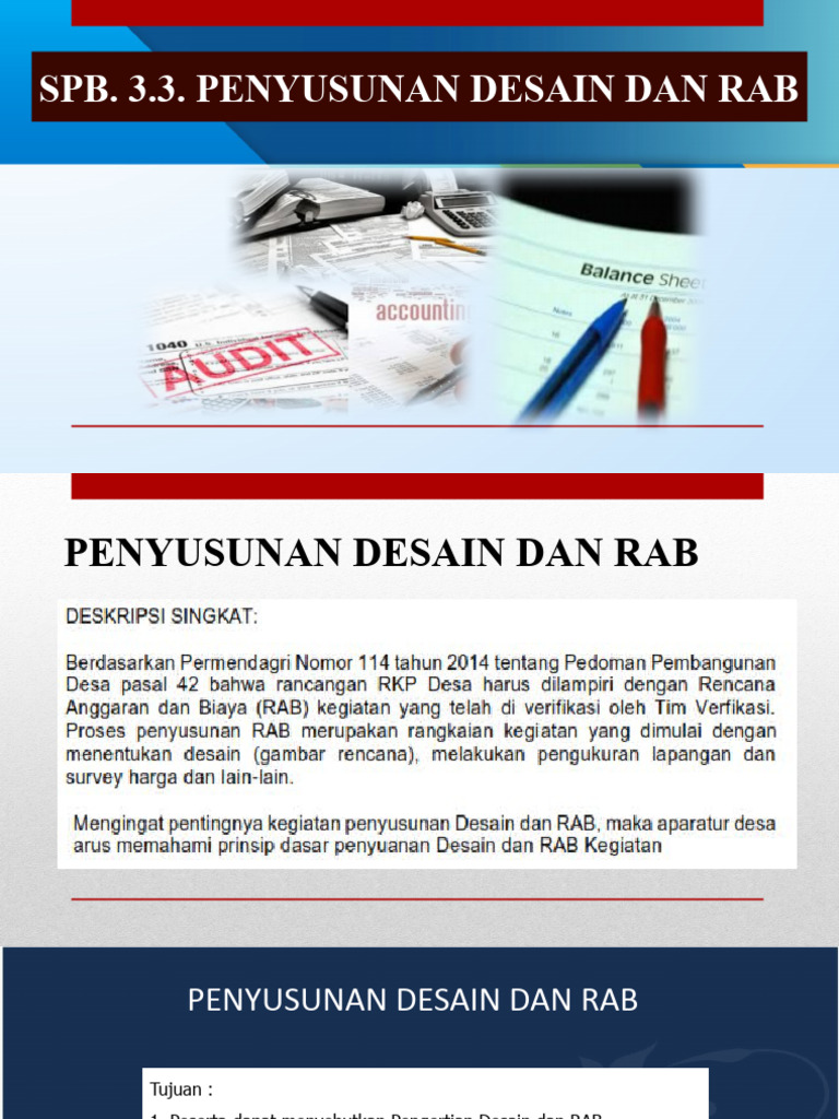 Penyusunan Desain Dan RAB | PDF | Metode & Bahan Ajar | Komputer