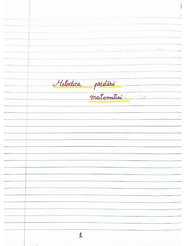 Metodica Matematica | PDF