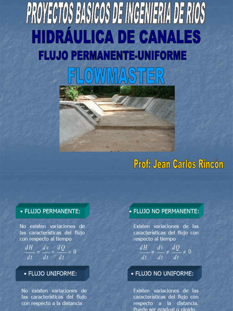 HIDRAULICA DE CANALES-fLUJO UNIFORME - FLOWMASTER | PDF | Descarga (hidrología) | Mecánica de ...