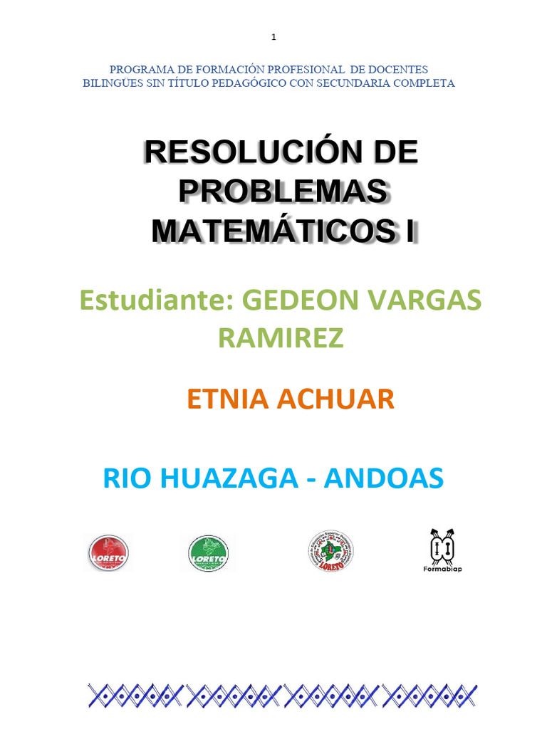 Desarrollado ... Resolucion de Problemas Matematicos I | PDF ...
