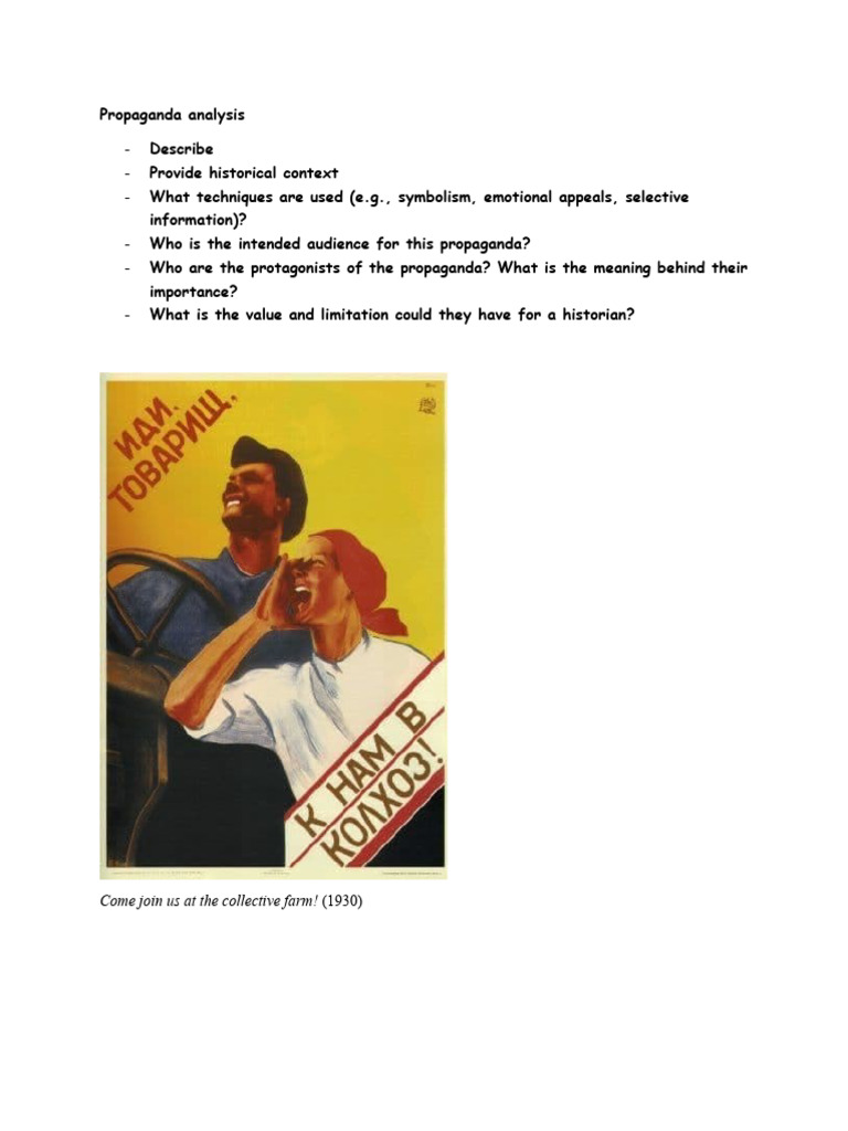Soviet Propaganda Analysis Guide | PDF
