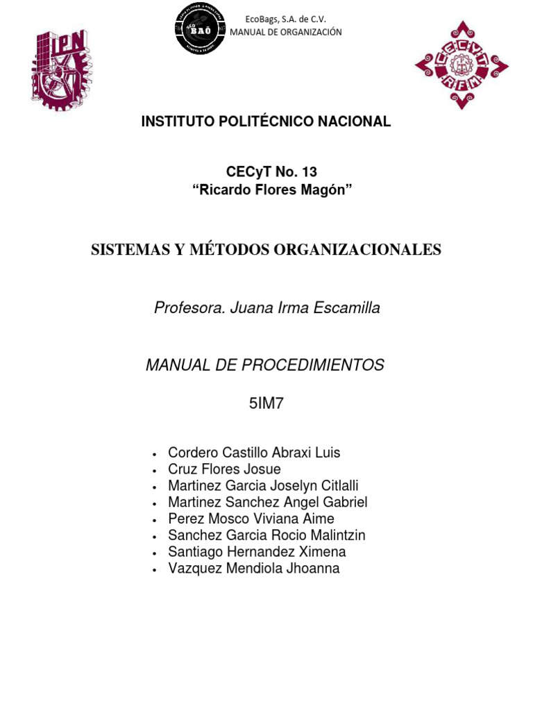 Manual de Procedimientos | Descargar gratis PDF | Marketing | Business