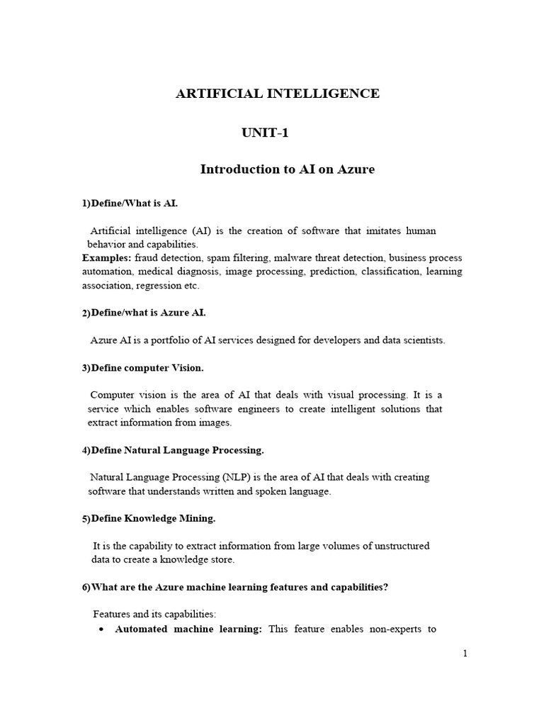 Ai 1 | PDF | Artificial Intelligence | Intelligence (AI) & Semantics