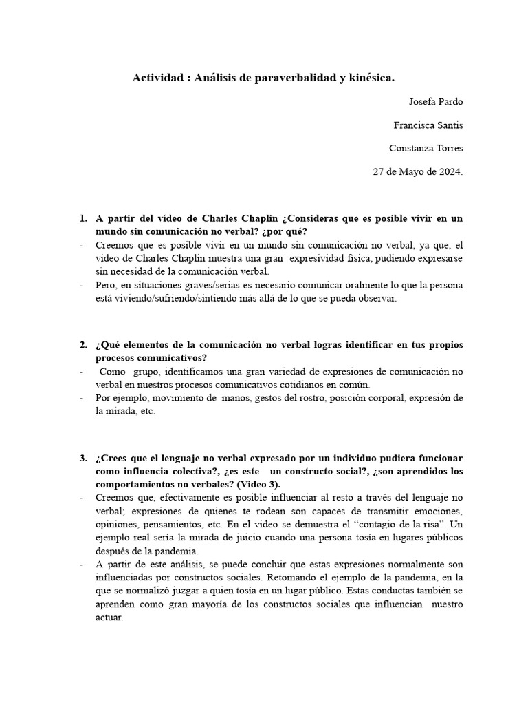 Análisis Comunicación Descargar Gratis Pdf Comunicación No Verbal