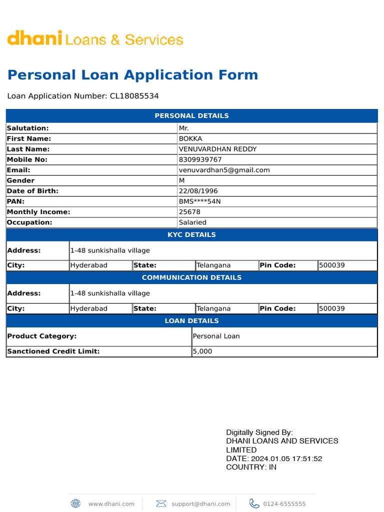 Application Info.1704457312387 | PDF | Loans | Interest