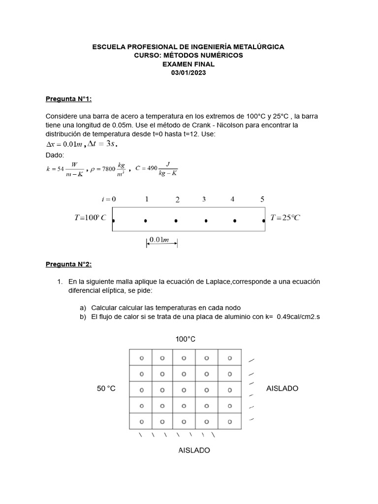 Solucionario MN - ExF - 2022 - 2 | PDF | Ecuaciones | Matemáticas Aplicadas