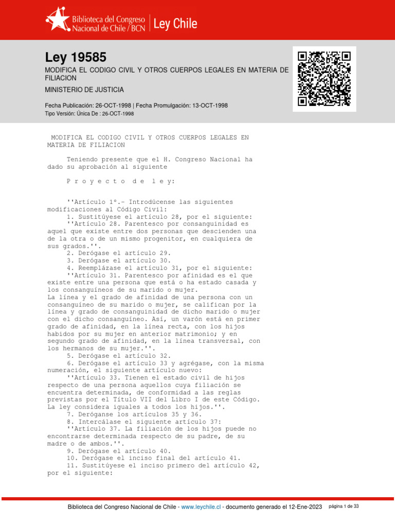 Ley 19585 | PDF | Matrimonio | Divorcio