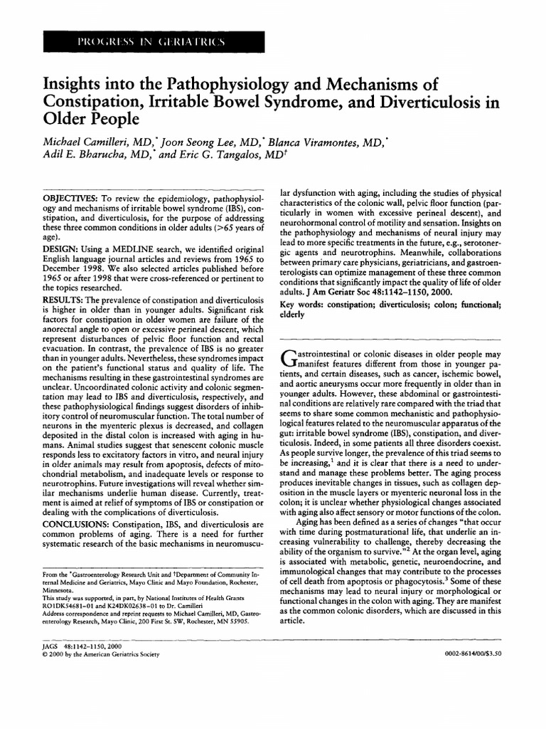 J American Geriatrics Society - 2015 - Camilleri - Insights Into The ...