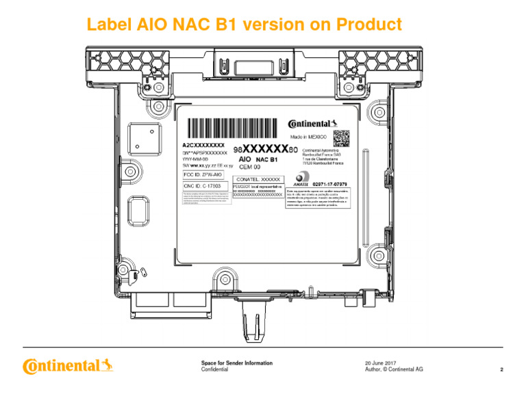 Label AIO NAC B1 Version On Product: Confidential 20 June 2017 Author ...