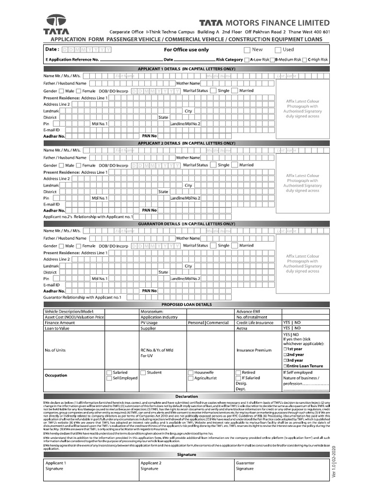 Mini Application Form Ver 1 0 02-2020 | PDF