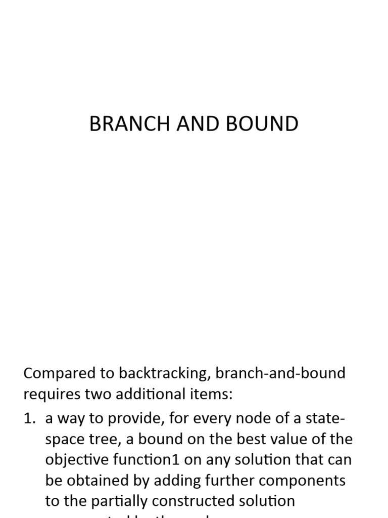 Branch and Bound Algorithm Explained | PDF