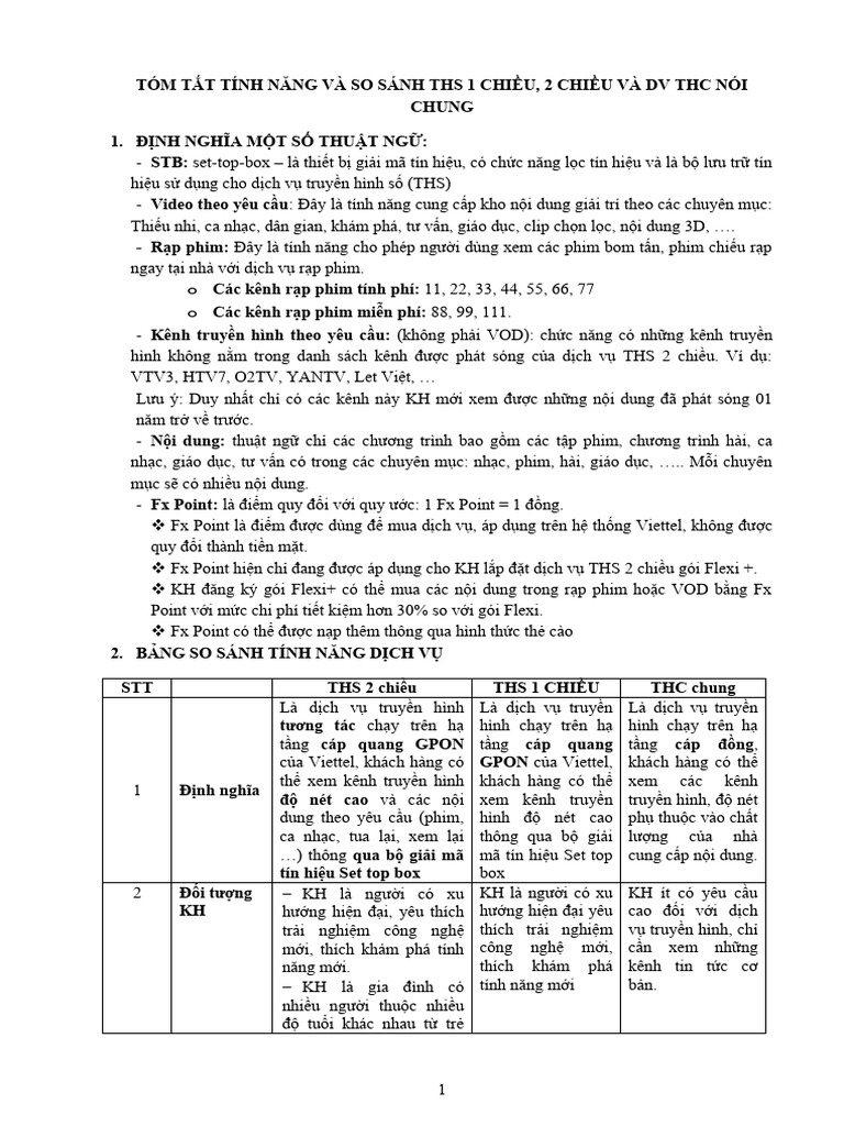 Tom Tat Tinh Nang Va So Sanh THS 2 Chieu | PDF