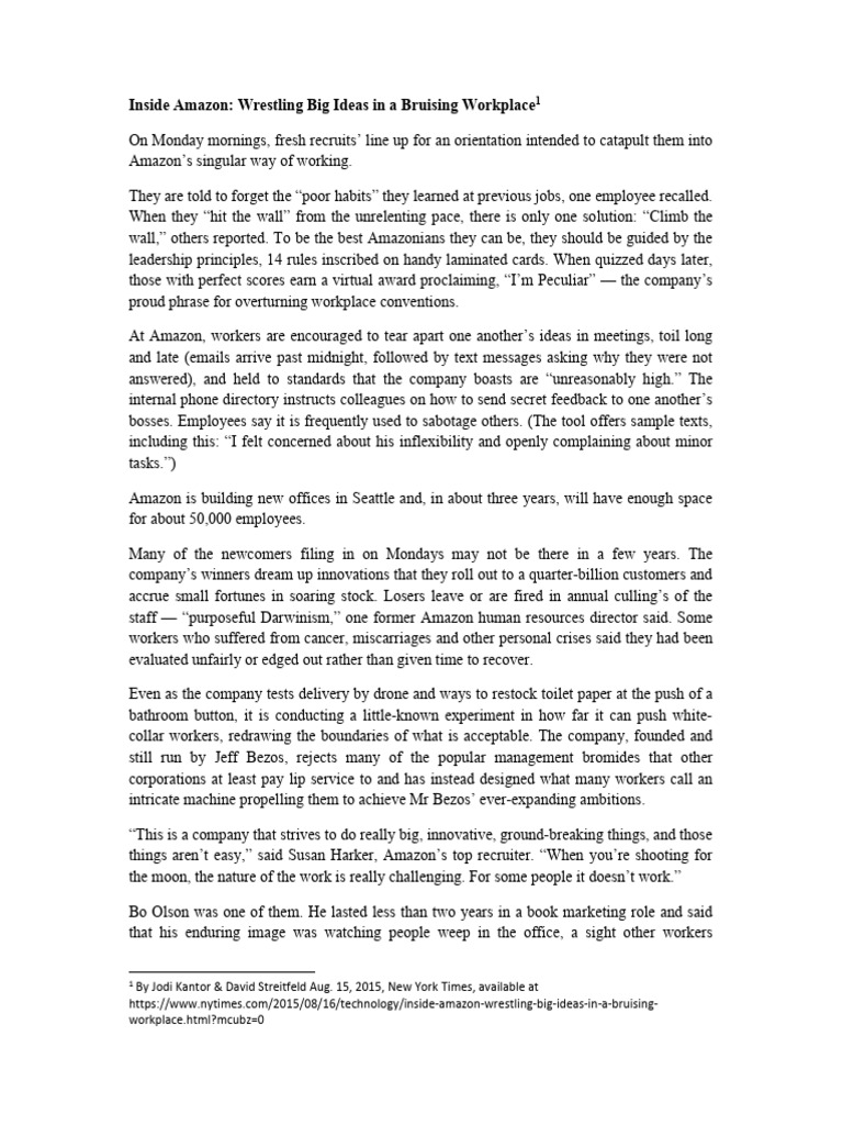 Inside Amazon - Article 2 | PDF | Business