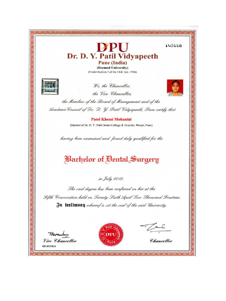 Degree Certificate | PDF