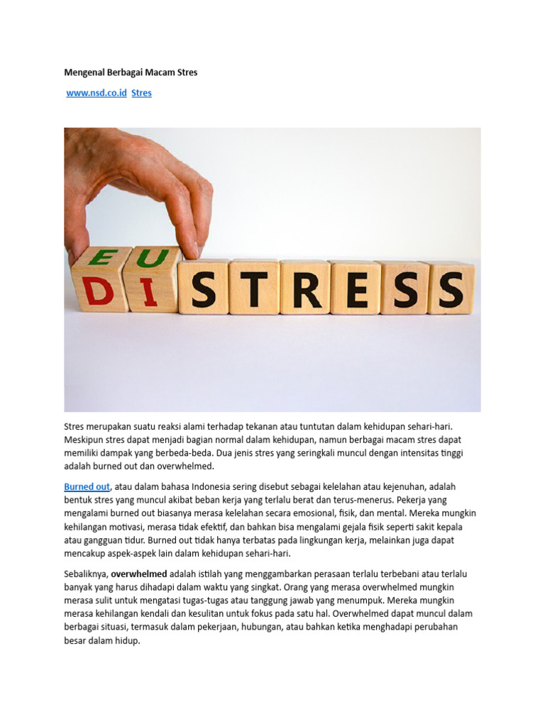 Mengenal Berbagai Macam Stres | PDF