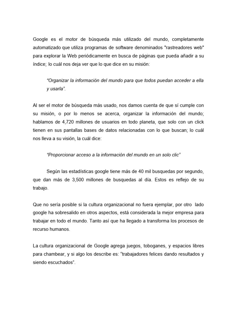 Google Es El Motor de Búsqueda Más Utilizado Del Mundo | PDF | Red mundial | Internet y web