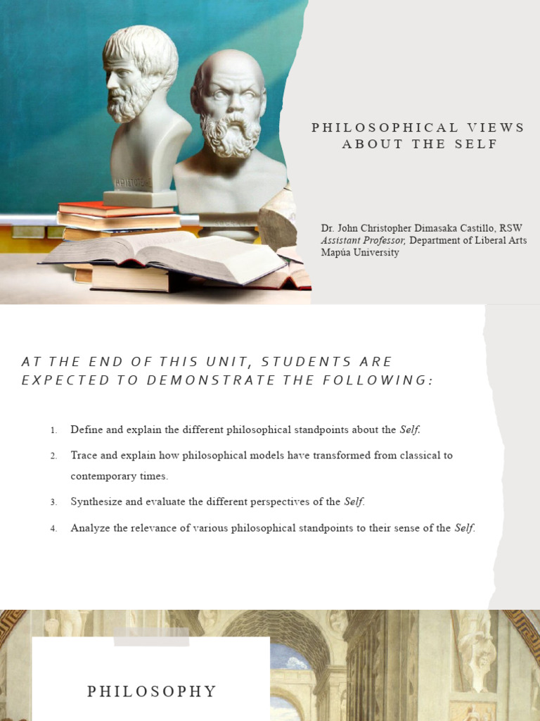 Philosophical Perspectives on the Self | PDF | Philosophy Of Self | Plato