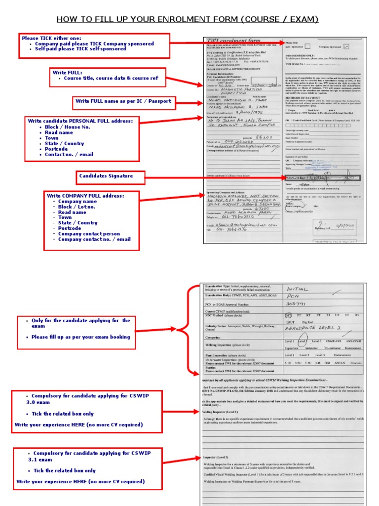 Enrollment Form - How To Fill Up | PDF