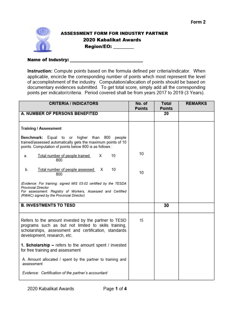 2020 FORM 2 Industry Category | PDF | Business