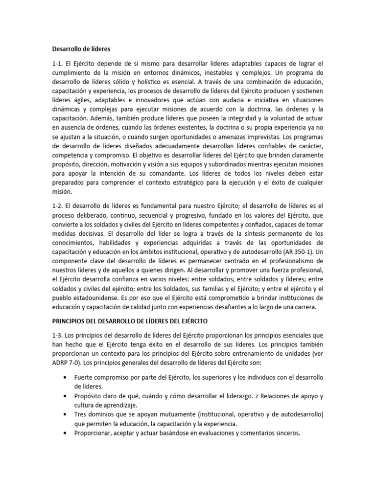 Desarrollo de Líderes | PDF | Aprendizaje | Militar