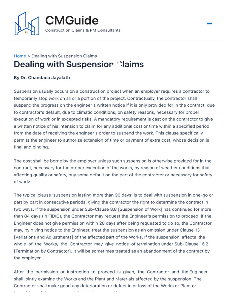 Dealing With Suspension Claims | PDF | Employment | Private Law
