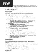 Carrot: Nutritional Benefits & History | PDF