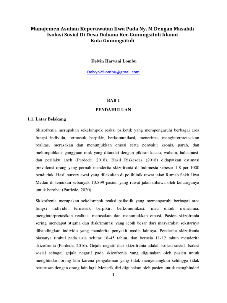 Isolasi Sosial by Delvin Lombu 2 | PDF | Pengembangan Diri | Kesehatan Holistik