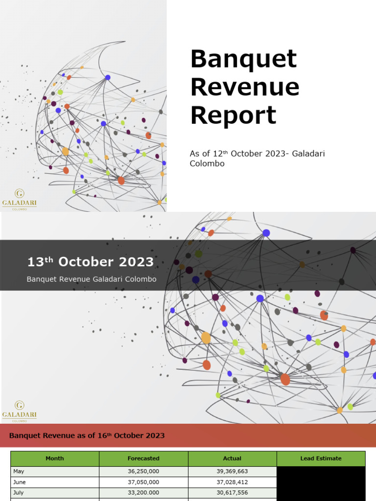 Banquet Revenue Report As of 16th Oct 2023 | PDF | Economy Of Asia ...