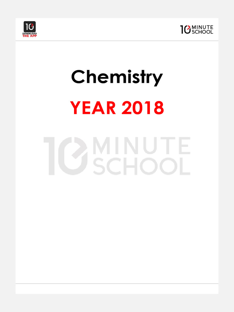 SSC All Board Questions Solution 2018 Chemistry | PDF