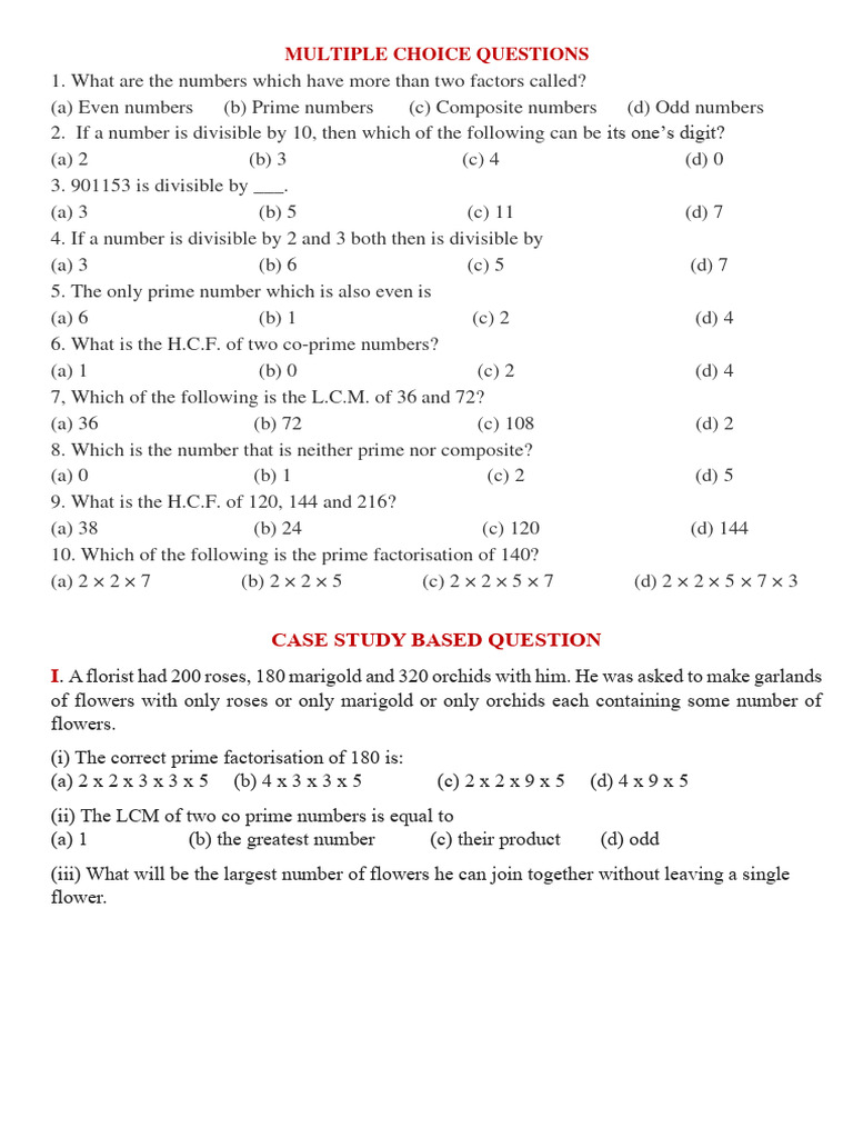 MATHS Holidays Homework | PDF | Numbers | Discrete Mathematics
