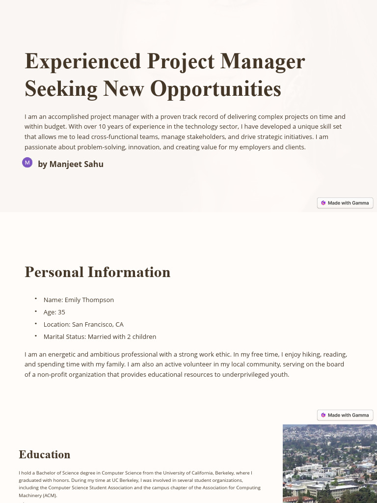 Experienced Project Manager Seeking New Opportunities | PDF | Agile ...