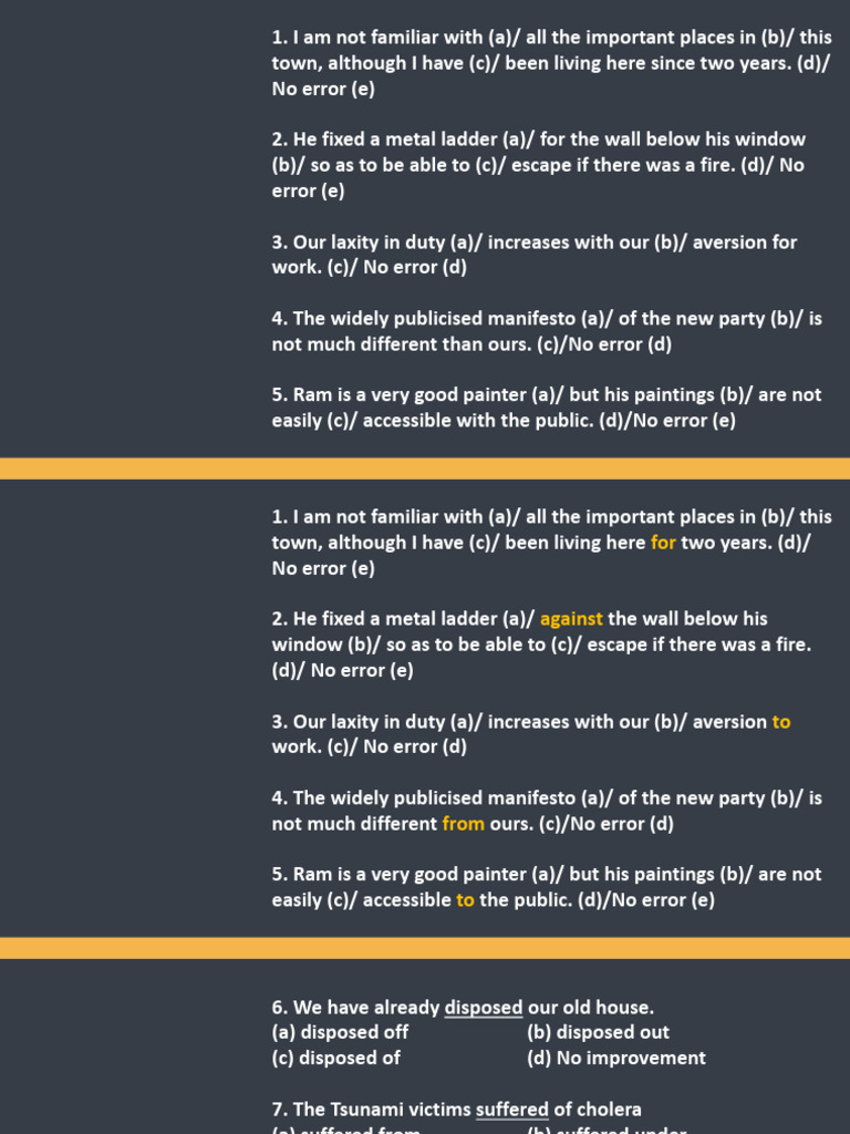 Prepositions Practice Questions PDF | PDF | Teaching Methods ...