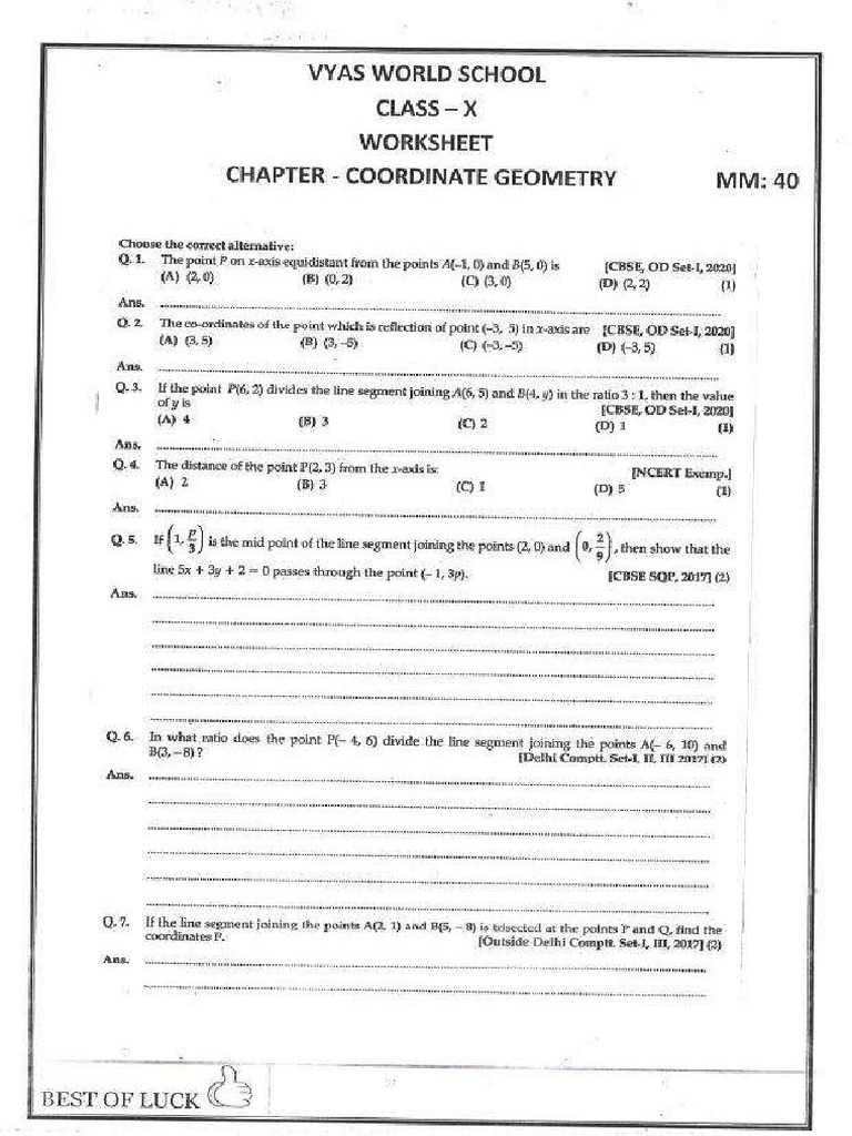 Coordinate Geometry | PDF