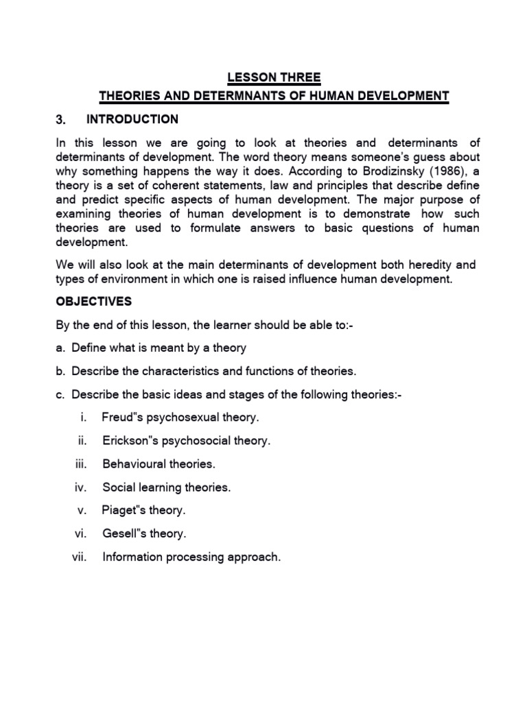 Human G-Lesson 3 | PDF | Id | Developmental Psychology