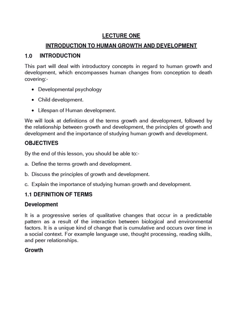 Human G-lecture 1 | Download Free PDF | Developmental Psychology ...