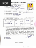 KPKB Canteen Card Form | PDF | Refrigerator