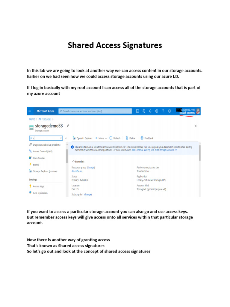 7 - Shared Access Signatures | PDF | Software Engineering | Computing