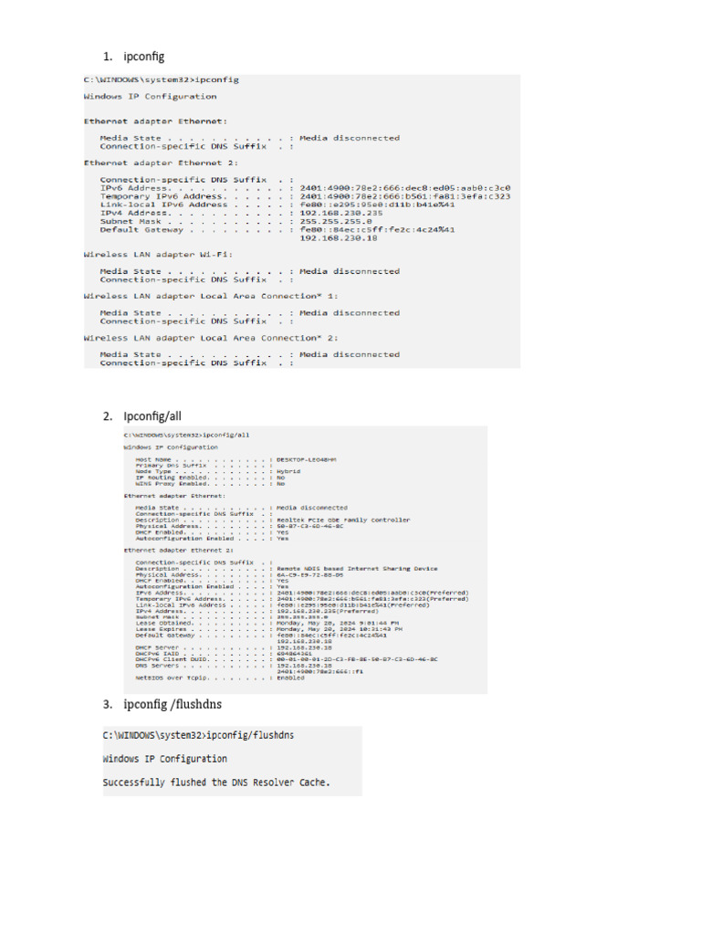 Network Command Line Tools Guide | PDF | Games & Activities