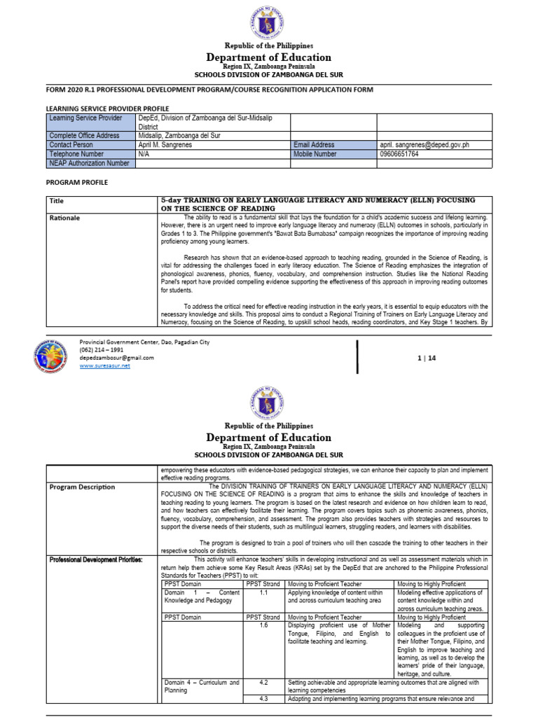 ELLN Focusing On The Science of Reading SOR | PDF | Phonics | Reading ...