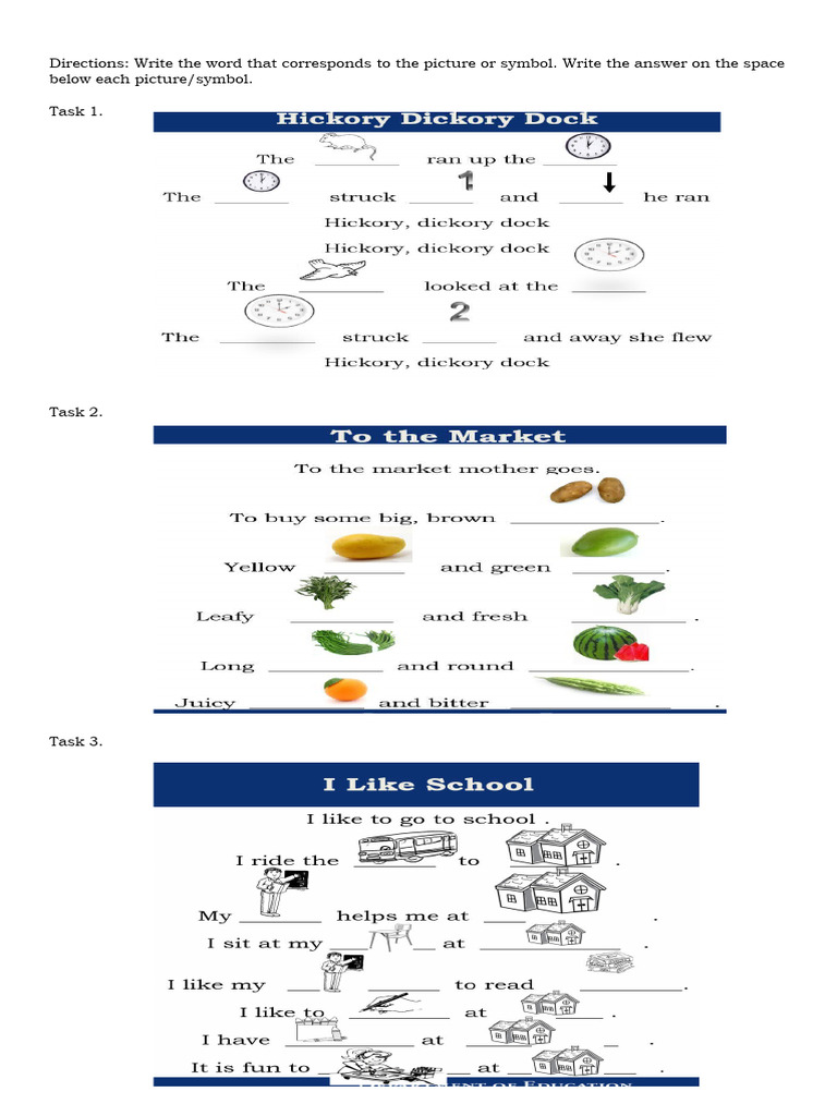 Tasks Sheet for Session 6 - Vocabulary Development | PDF | Vocabulary ...