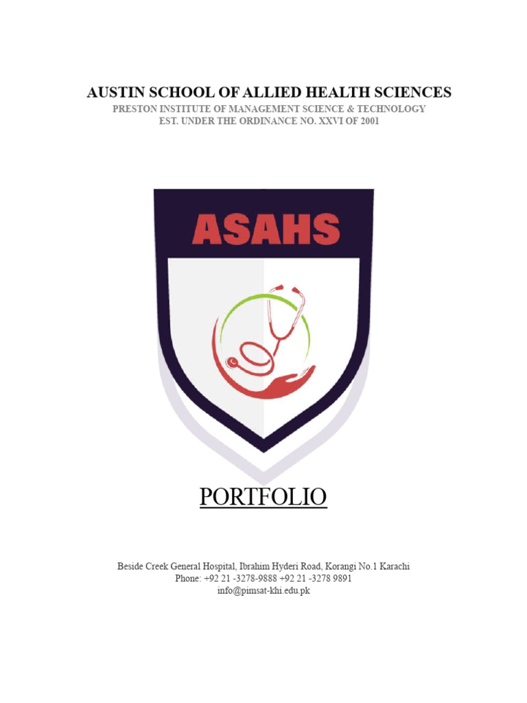 Austin College of Health Sciences Portfolio | PDF | Nursing | Health Care