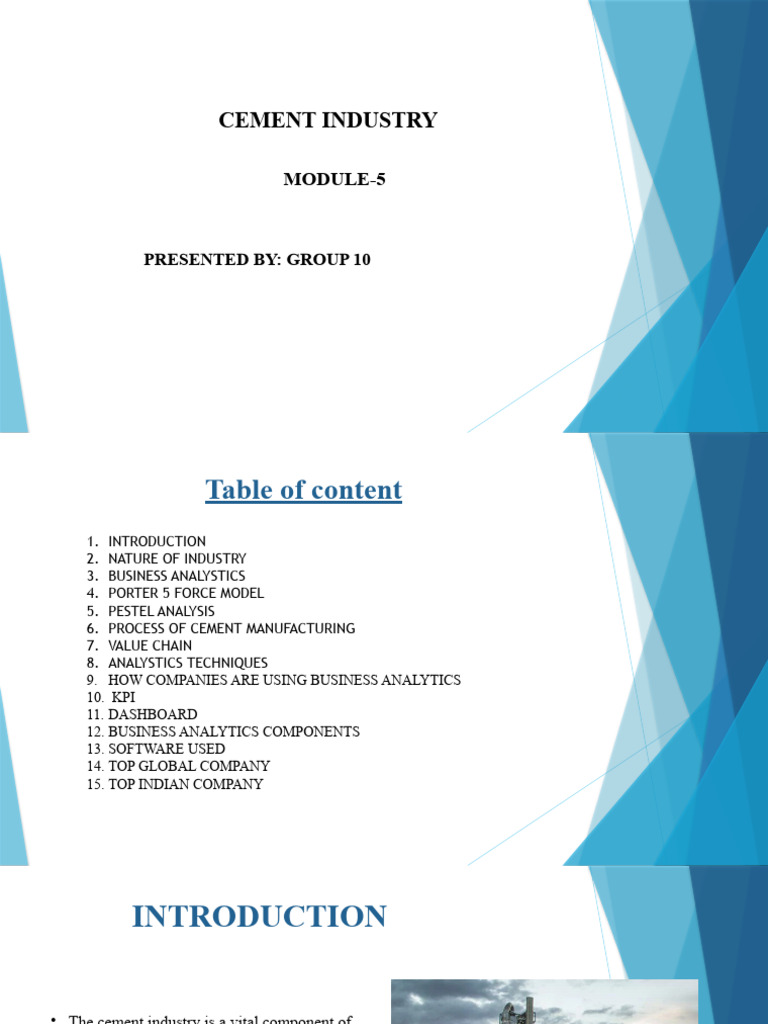 Cement Industry | PDF | Analytics | Enterprise Resource Planning