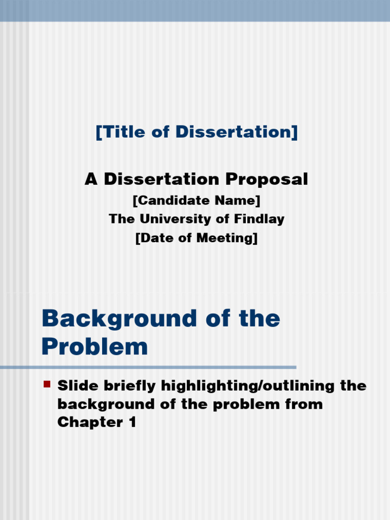 Dissertation Proposal Meeting Template | PDF | Thesis | Observation
