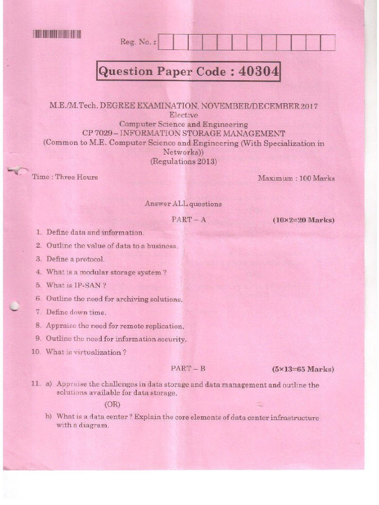 ME CS Question Paper | PDF
