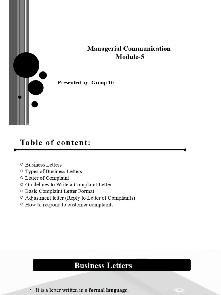 Communication PPT On Business Letter | PDF | Communication | Human ...