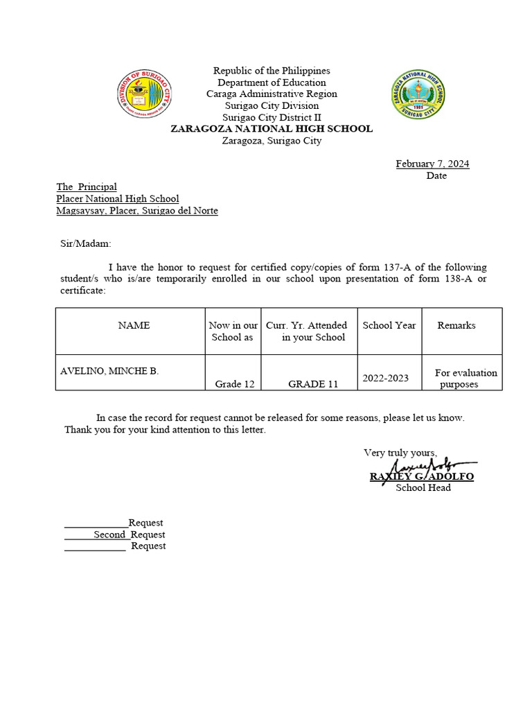 2nd Request | PDF | Philippines