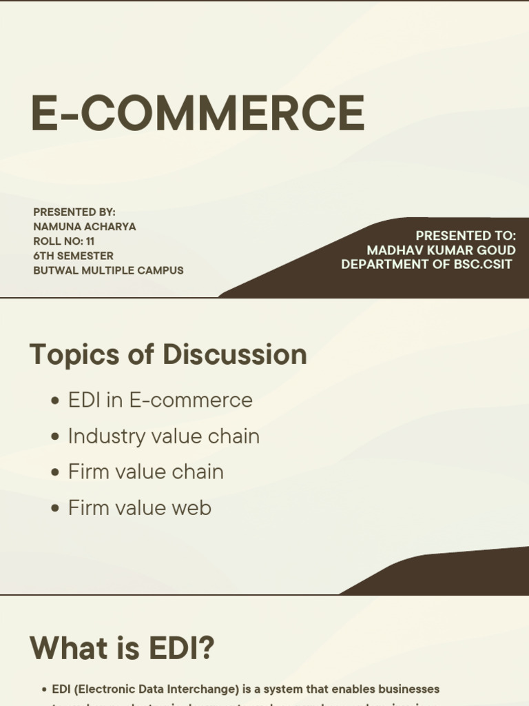 EDI and Value Chain | PDF | Electronic Data Interchange | Supply Chain
