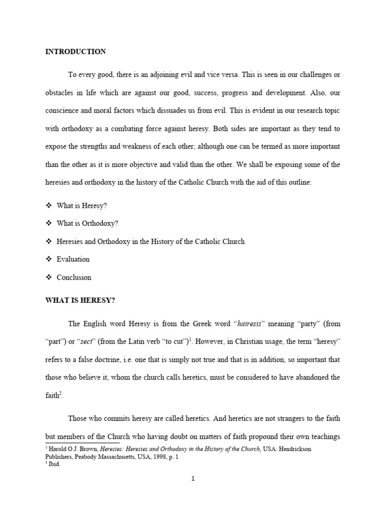 HERESY AND ORTHODOXY | Download Free PDF | Arianism | Heresy