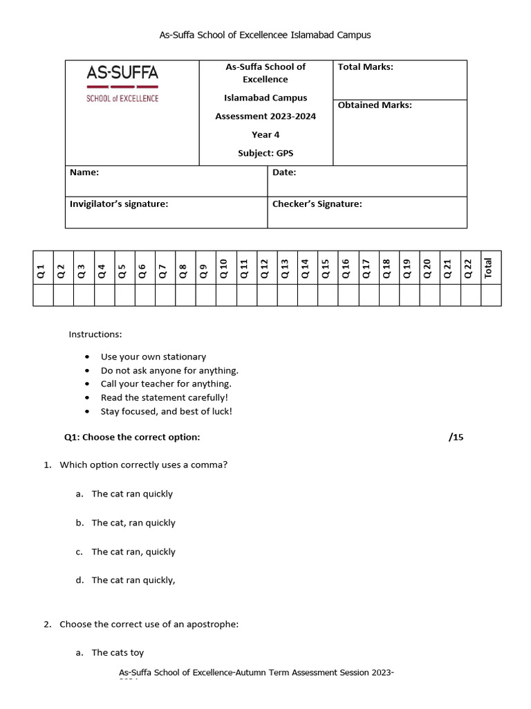 GPS Revised Year 4 Summer | PDF | Noun | Linguistics
