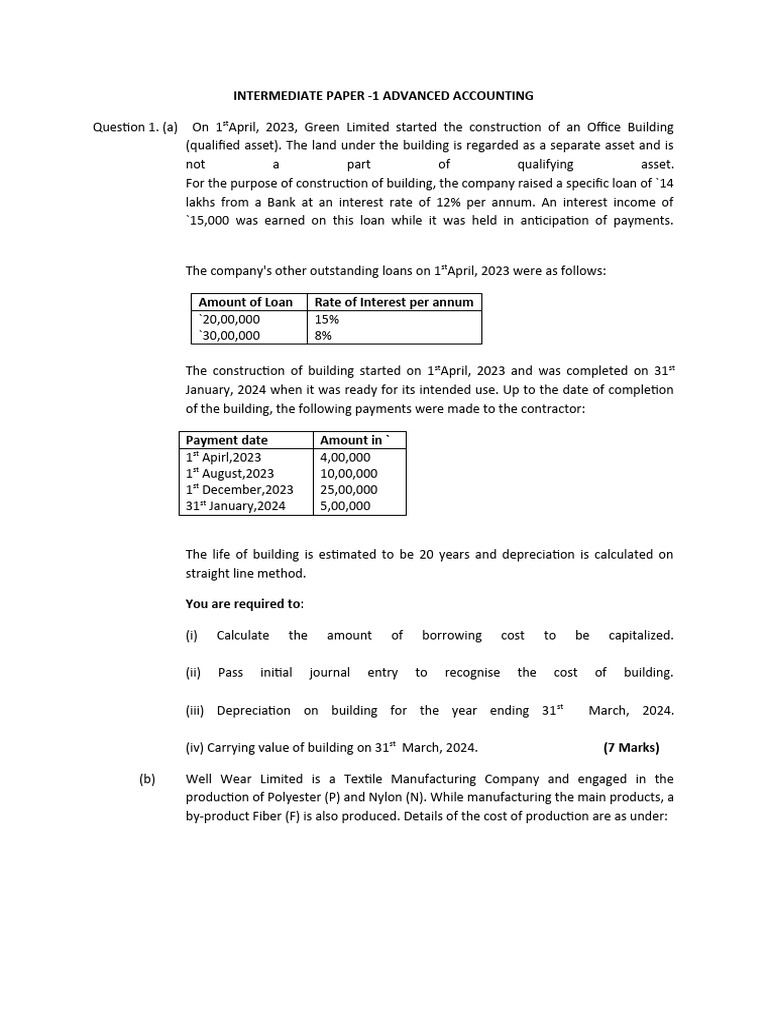 Green Limited Office Construction Costs | PDF | Equity (Finance ...